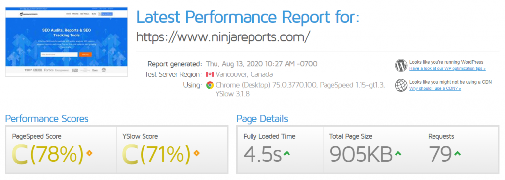11 Best Website Speed Testing Tools | Ninja Reports